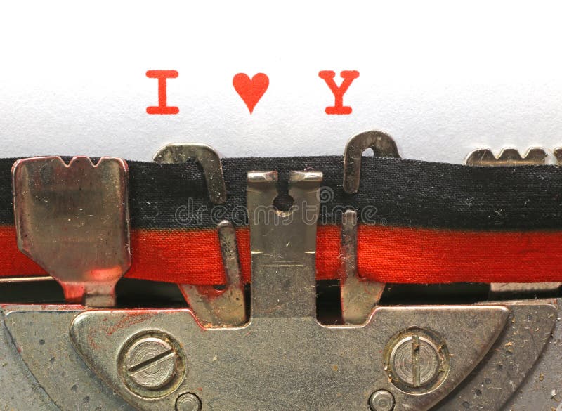 Written Typewriter I Love You Heart Stock Photos - Free & Royalty-Free ...