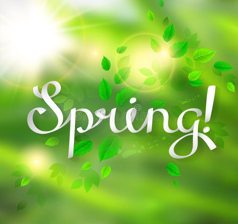 Written word Spring stock vector. Illustration of decoration - 66894048