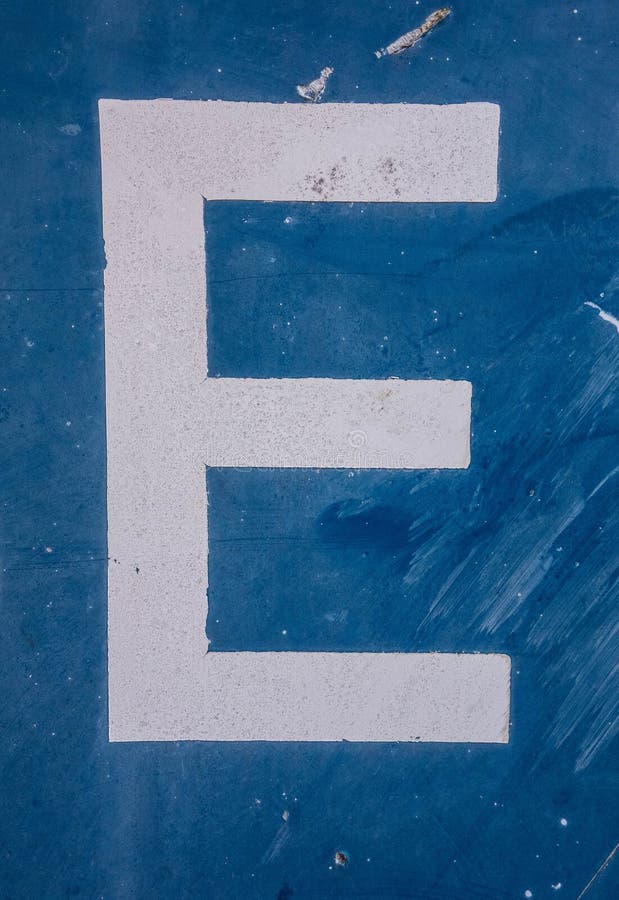 Written Wording in Distressed State Typography Found Letter E Stock ...