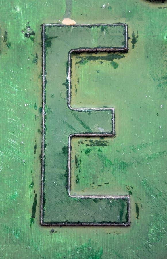 Written Wording in Distressed State Typography Found Letter E Stock ...