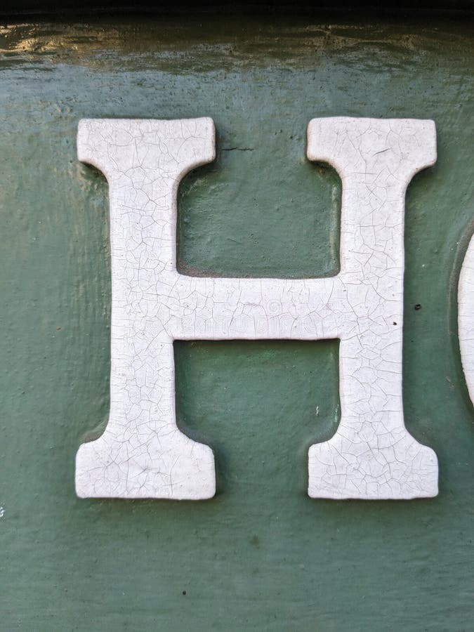 Written Wording in Distressed State Typography Found Number Letter H ...