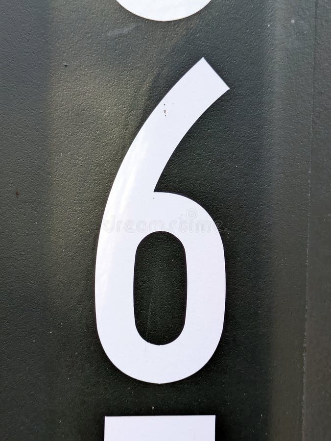 Written Wording Distressed State Typography Found Number Six 6 Ransom ...