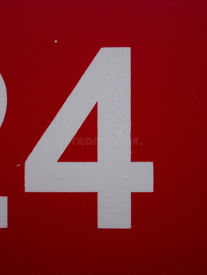 Written Wording in Distressed Typography Found Number Four 4 Stock ...