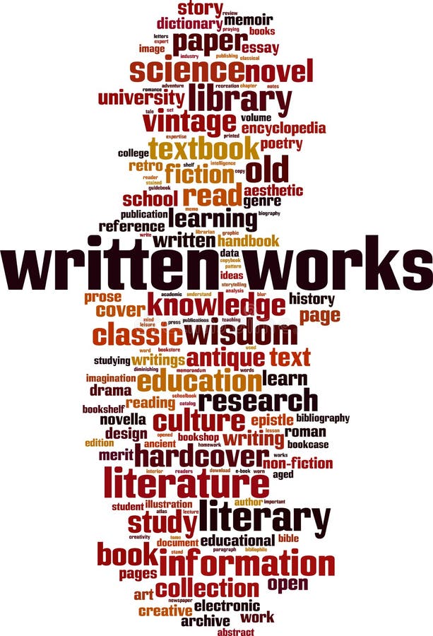 Written works word cloud stock vector. Illustration of learner - 173741031