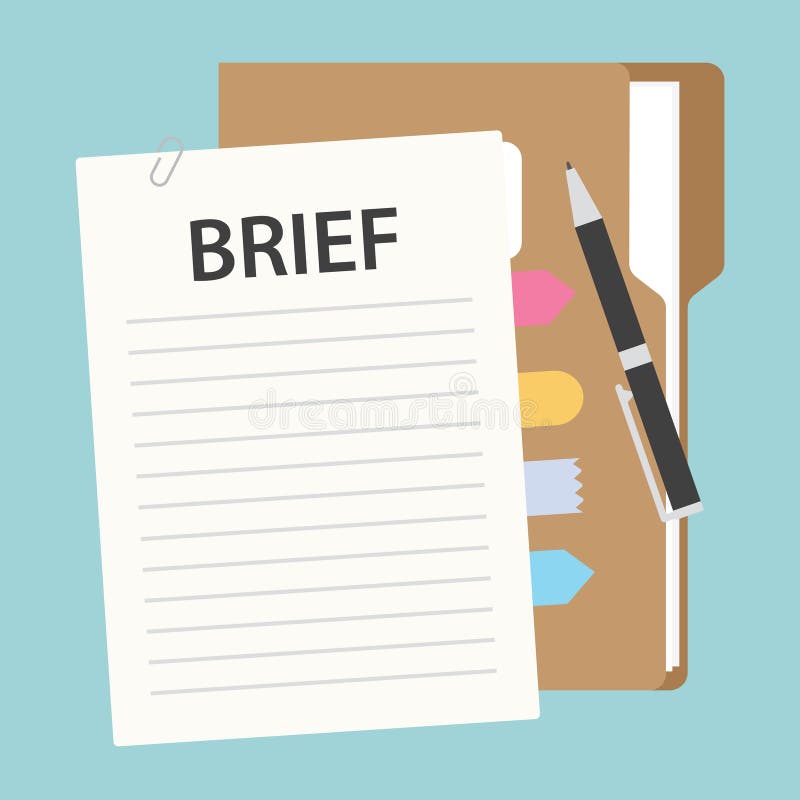 Writting a brief concept stock vector. Illustration of client - 235446318