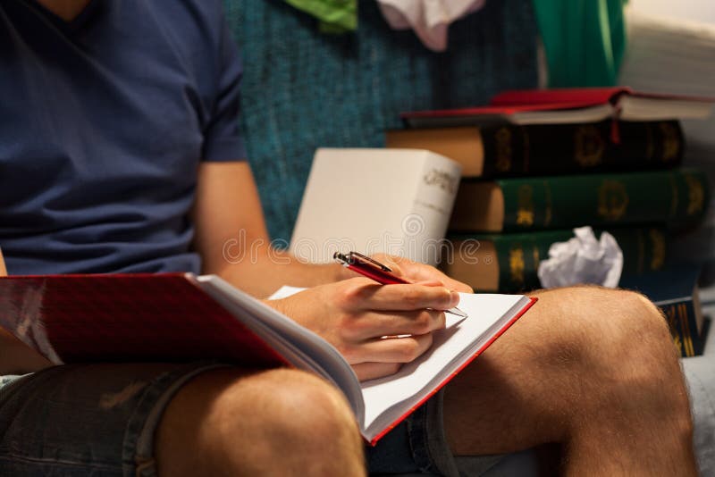 Writting student stock image. Image of learning, exam - 45771463