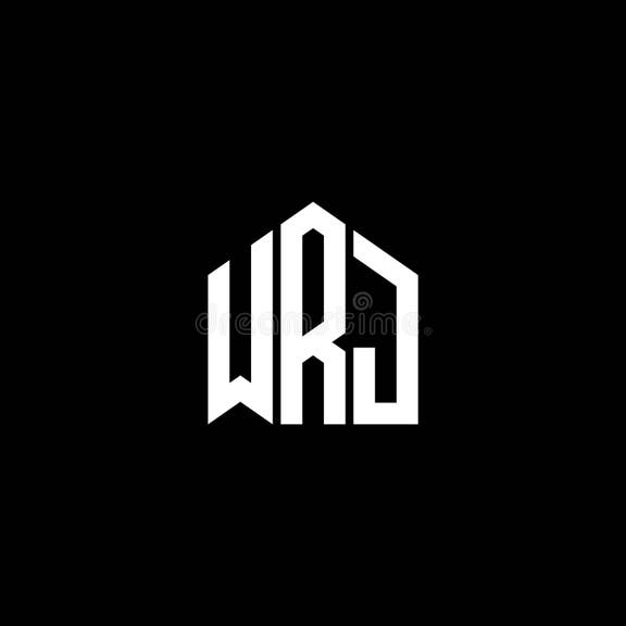 WRJ Letter Logo Design on BLACK Background. WRJ Creative Initials ...