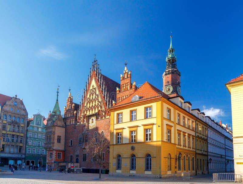 Wroclaw. Market Square. stock image. Image of silesia - 66125013