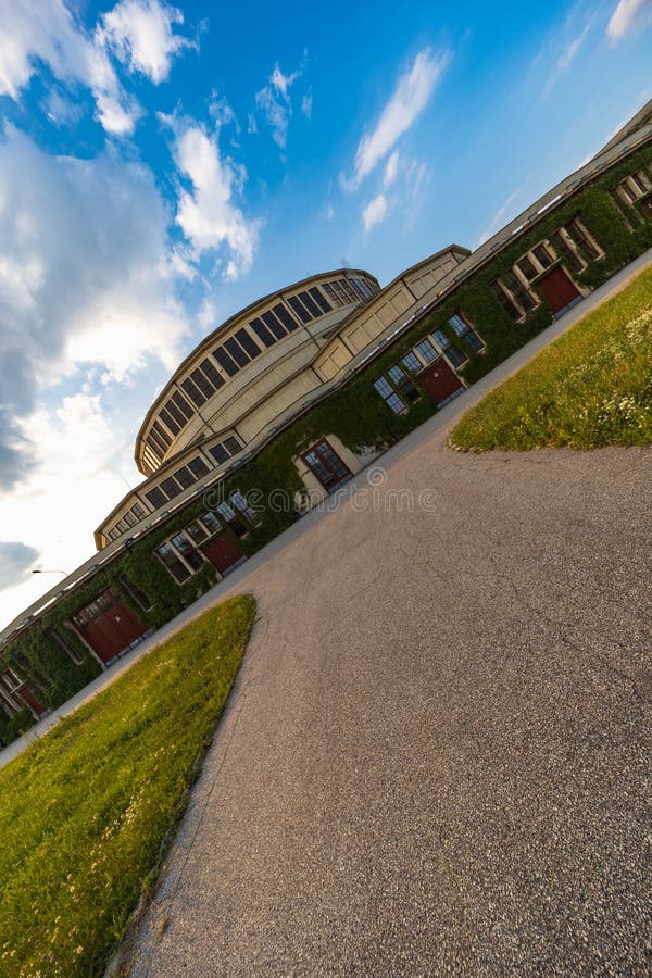 Wroclaw Centennial Hall at the End of a Tree-lined Path on a Sunny Day ...