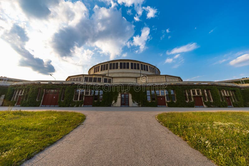 Wroclaw Centennial Hall at the End of a Tree-lined Path on a Sunny Day ...
