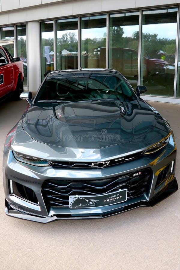 Wroclaw, Poland, August 25, 2021: Front View of a Modern Fast Chevrolet ...