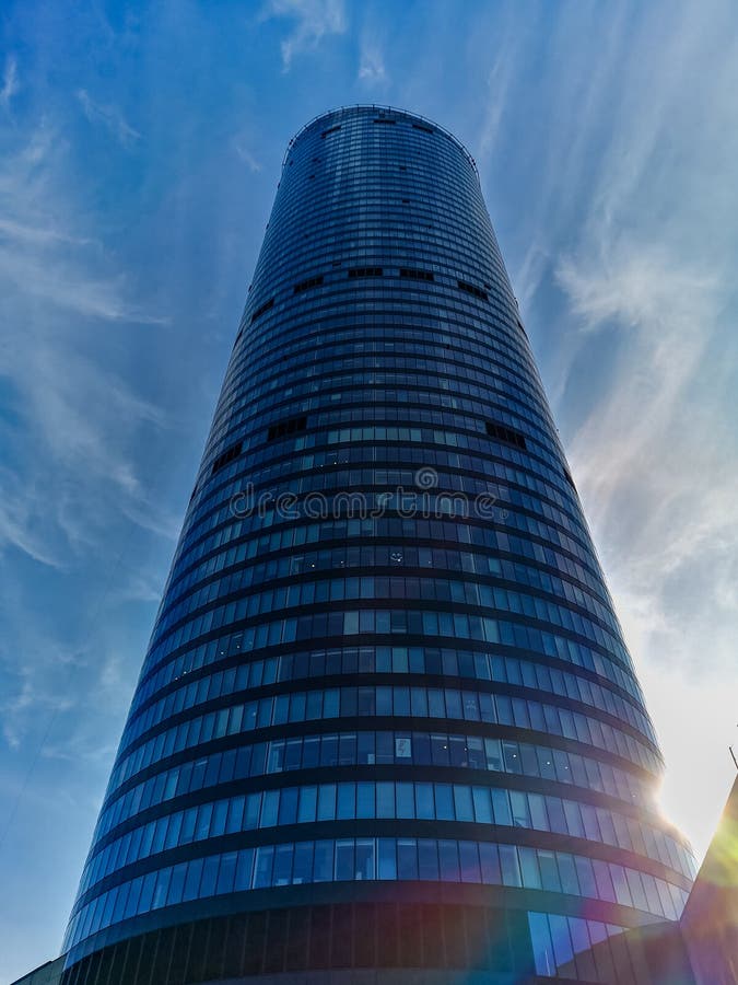 High Skyscraper Sky Tower at Sunny Morning Editorial Stock Image ...