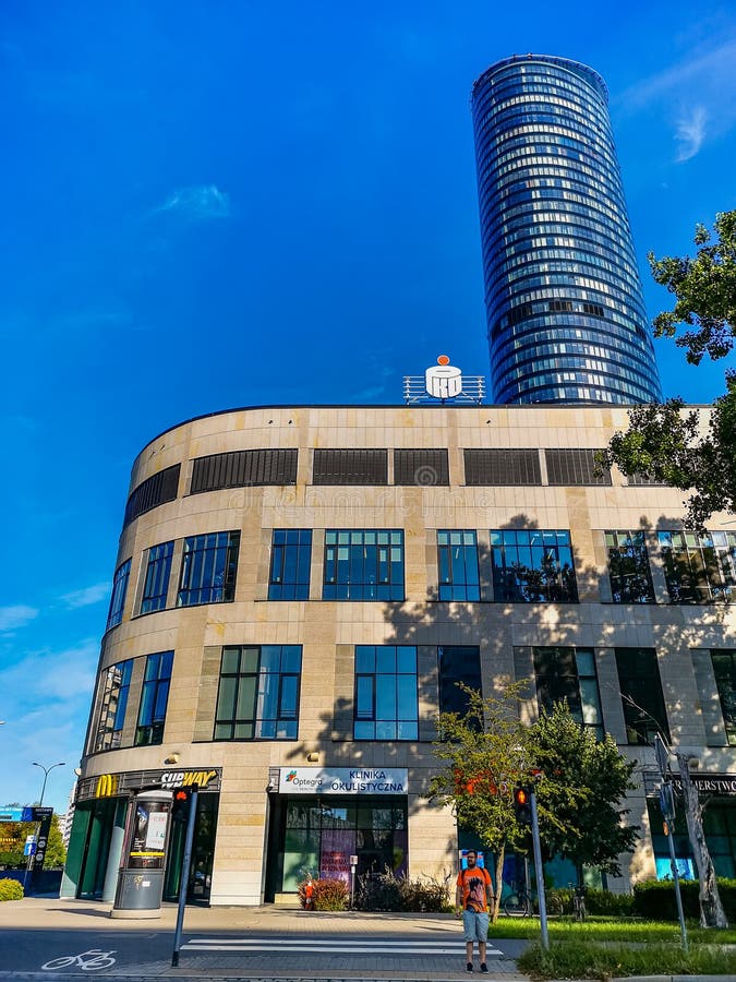 High Skyscraper Sky Tower at Sunny Morning Editorial Photography ...