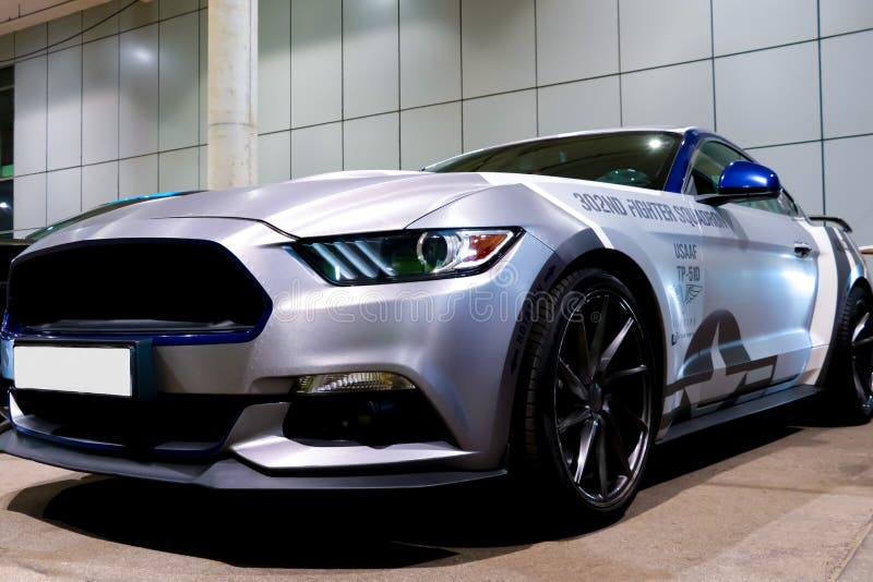 Wroclaw, Poland, August 1, 2021: Powerful Car Ford Mustang Editorial ...