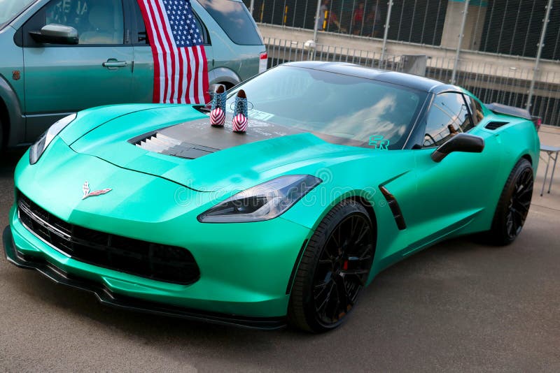 Wroclaw, Poland, August 22, 2022: Sporty Fast Corvette. Editorial Stock ...