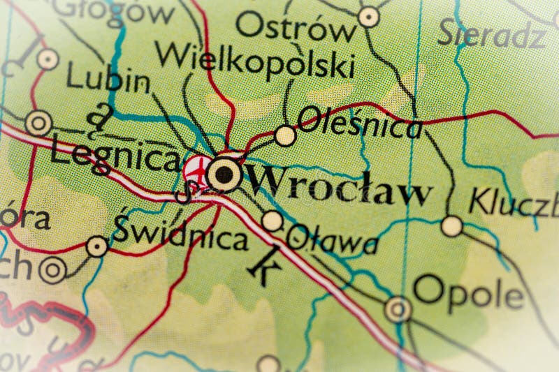 Wroclaw, Poland Highlighted on a World Map Stock Photo - Image of view ...