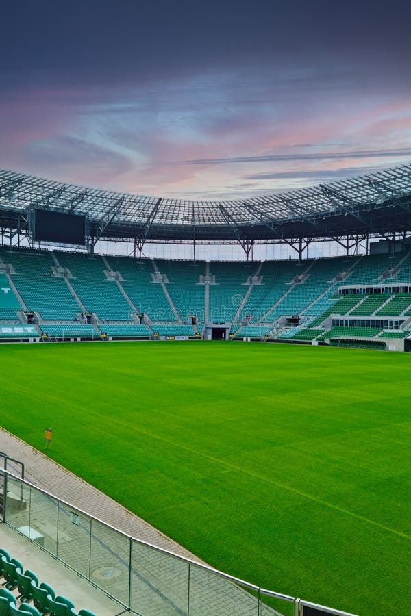 Wroclaw, Poland, May 15, 2021: Dramatic Sky at the Stadium Stock Image ...