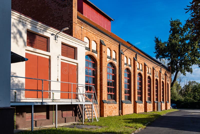 Facade of Old Pumping Station Building Editorial Stock Photo - Image of ...