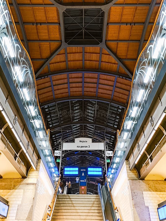 Stairs To the Train Station Editorial Stock Image - Image of building ...