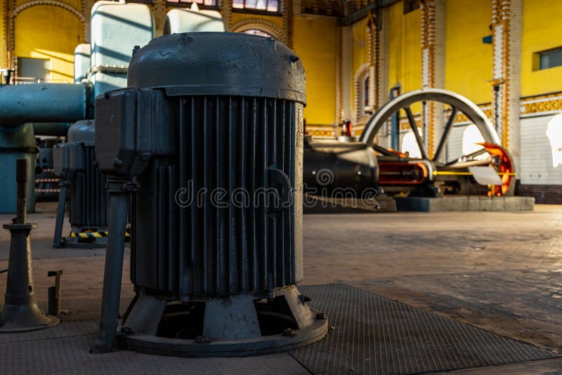 Old Constructions Inside Old Pumping Station Editorial Image - Image of ...
