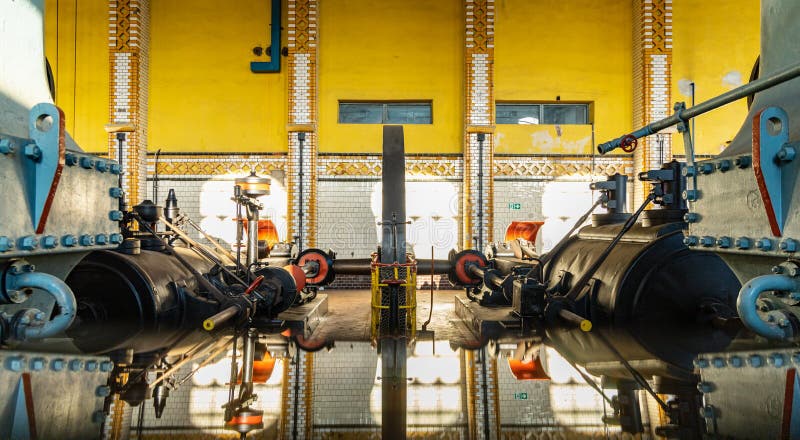 Old Constructions Inside Old Pumping Station Editorial Stock Photo ...