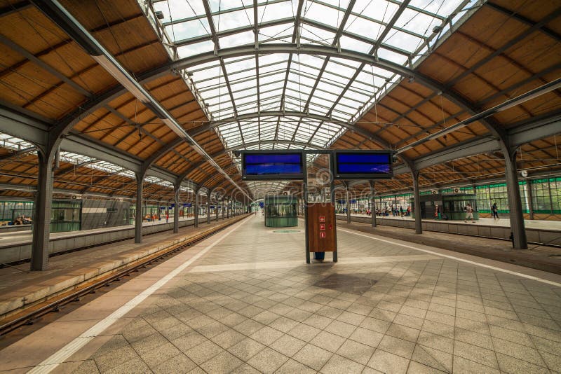 Wroclaw railway station stock image. Image of clouds - 45430811