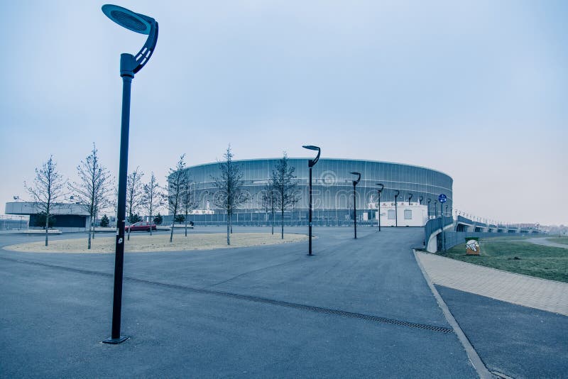 Wroclaw Stadium, Cold Tone Background Editorial Photography - Image of ...