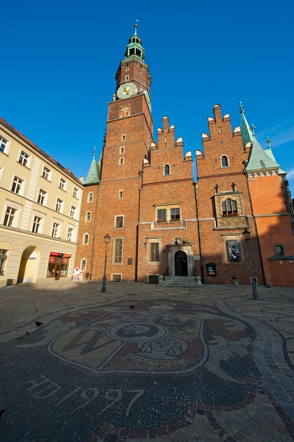 Wroclaw Town Hall stock image. Image of hall, square - 10995957