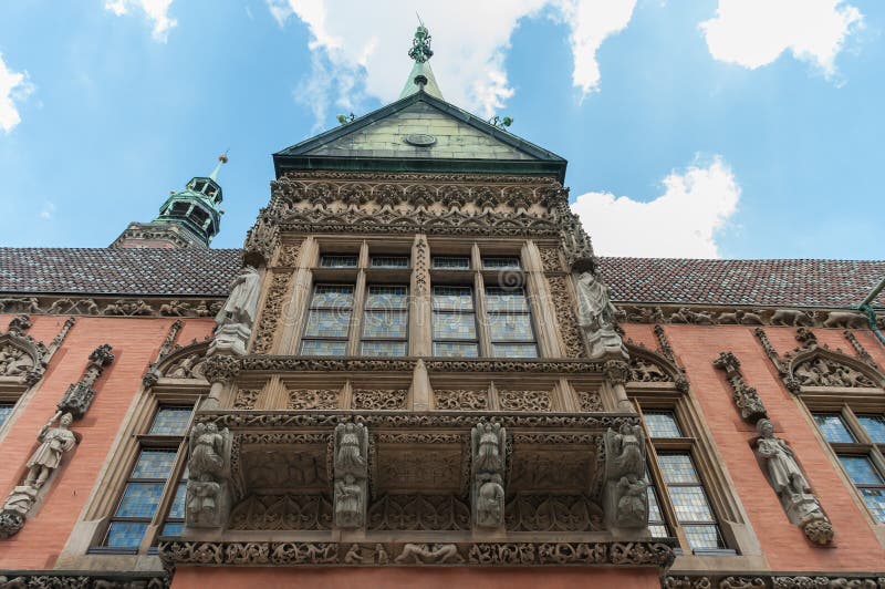Wroclaw Town Hall stock image. Image of hike, pillory - 87787013