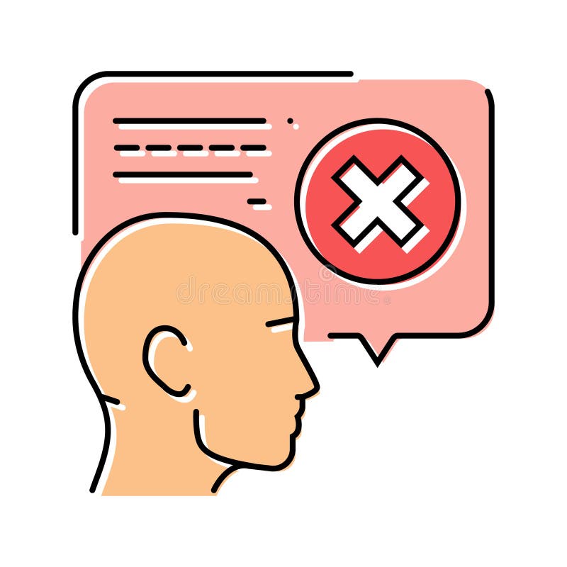 Wrong Answer Color Icon Vector Illustration Stock Vector - Illustration ...