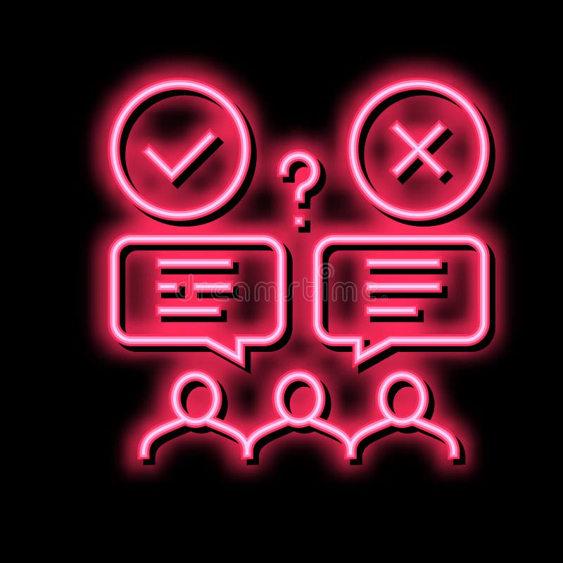 Wrong and Correct Opinion Color Icon Vector Illustration Stock Vector ...