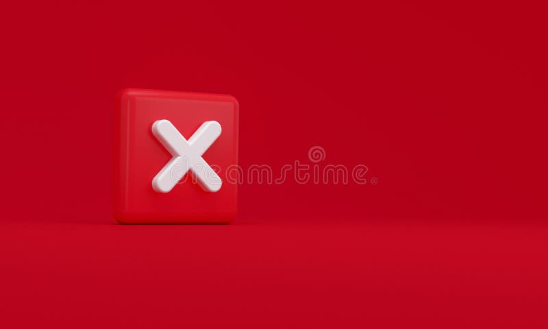 Red No Check Mark Validation Stock Illustrations – 237 Red No Check ...