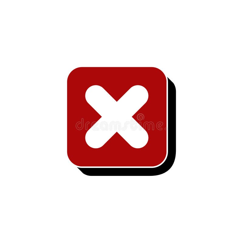Wrong, Cross X Sign Icon Vector Template Illustration Design. Vector ...