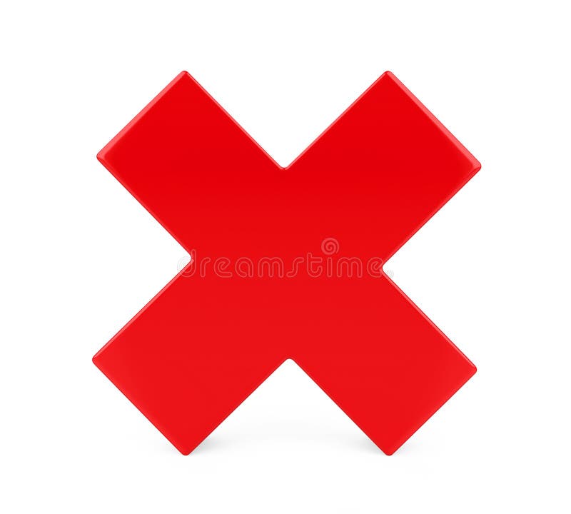 Wrong Cross Symbol Isolated Stock Illustration - Illustration of reject ...