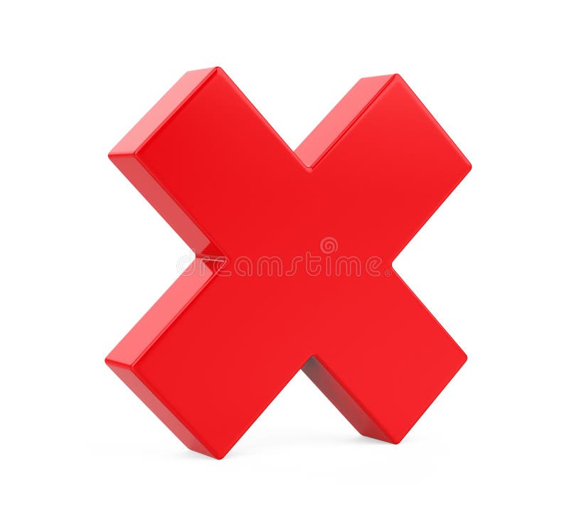 Wrong Cross Symbol Isolated Stock Illustration - Illustration of choice ...