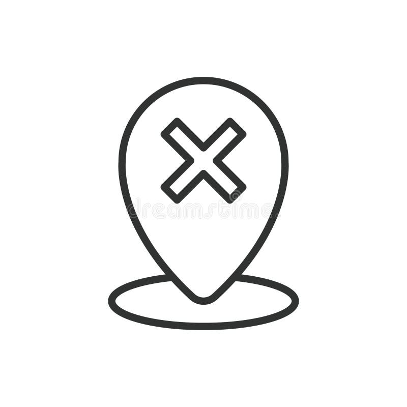 Wrong Location Isolated Vector Icon Which Can Easily Modify or Edit ...