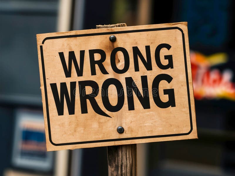 Wrong Direction Signs on a City Highway Stock Illustration ...