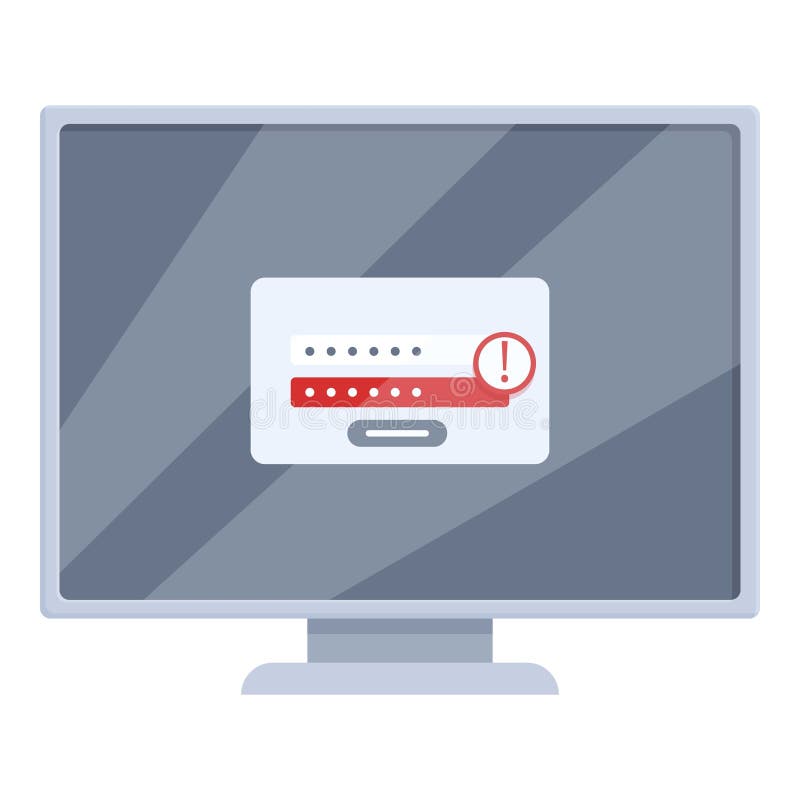Wrong Entry To Computer Icon Cartoon Vector. Safety Message Stock ...