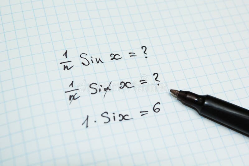 Wrong and Funny Solution of the Problem in Mathematics Stock Photo ...