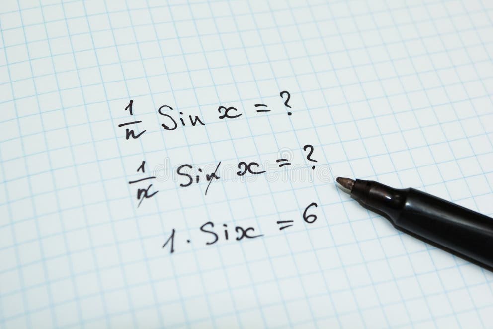 Wrong and Funny Solution of the Problem in Mathematics Stock Photo ...