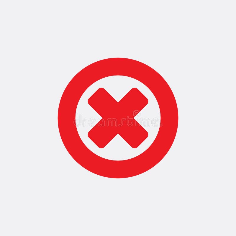 Wrong Icon. Flat Illustration of Wrong Vector Icon Stock Vector ...