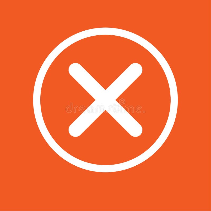 Wrong Icon Simple Vector Illustration Stock Vector - Illustration of ...