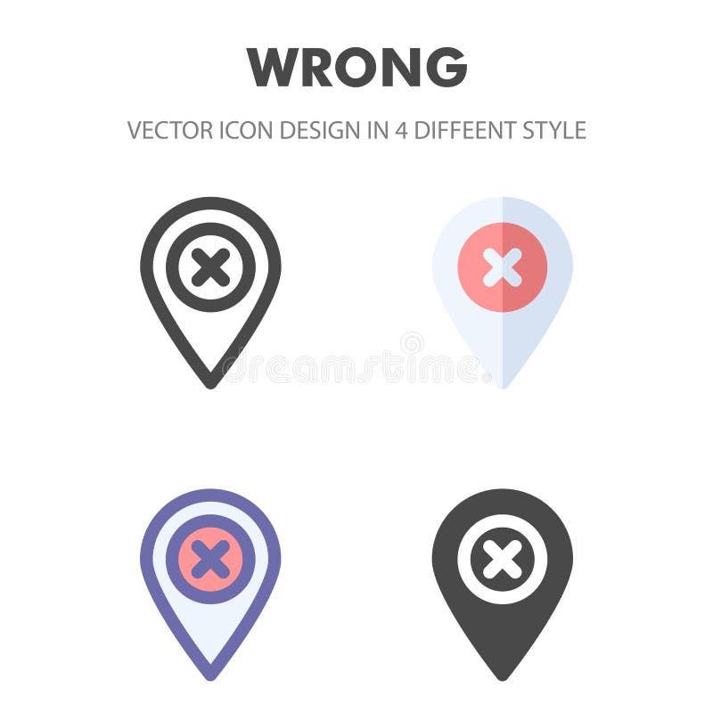 Wrong Icon. for Your Web Site Design, Logo, App, UI. Vector Graphics ...