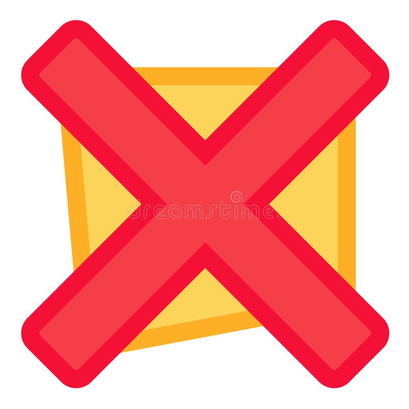 Wrong Mark Cross Icon Negative Choice Button Stock Vector ...