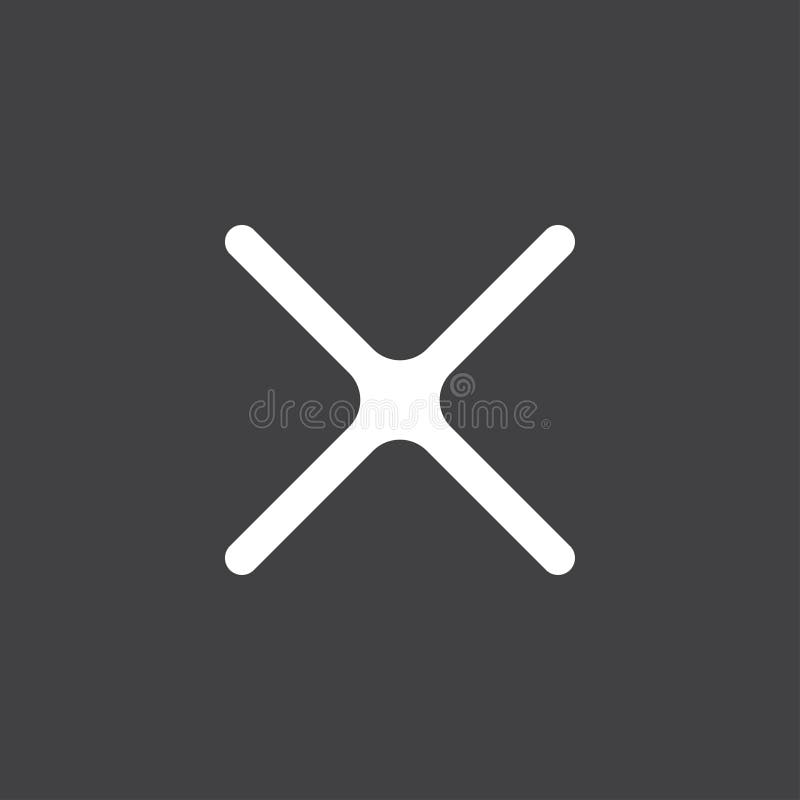 Wrong Mark . Line Vector Icon Stock Vector - Illustration of decline ...