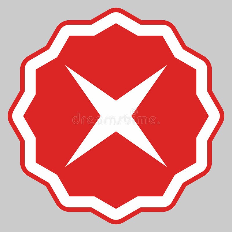 Wrong Marks, Cross Marks, Rejected, Disapproved, No, False, Not Ok ...