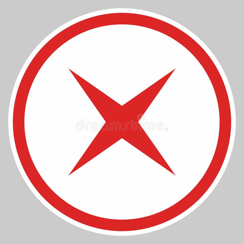 Wrong Marks, Cross Marks, Rejected, Disapproved, No, False, Not Ok ...