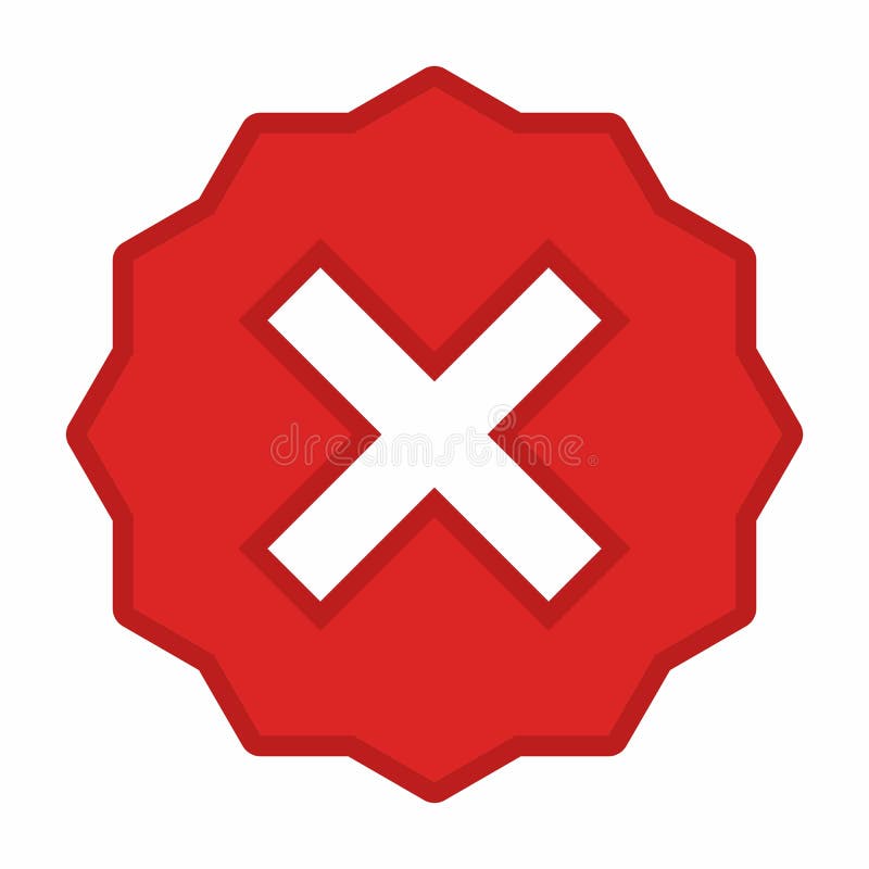 Wrong Marks, Cross Marks, Rejected, Disapproved, No, False, Not Ok ...