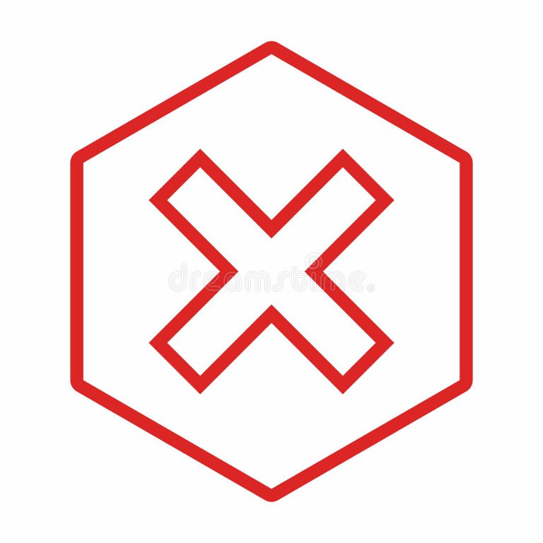 Wrong Marks, Cross Marks, Rejected, Disapproved, No, False, Not Ok ...