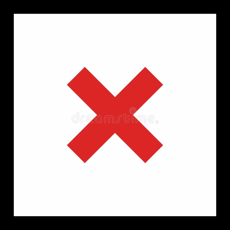 Wrong Marks, Cross Marks, Rejected, Disapproved, No, False, Not Ok ...